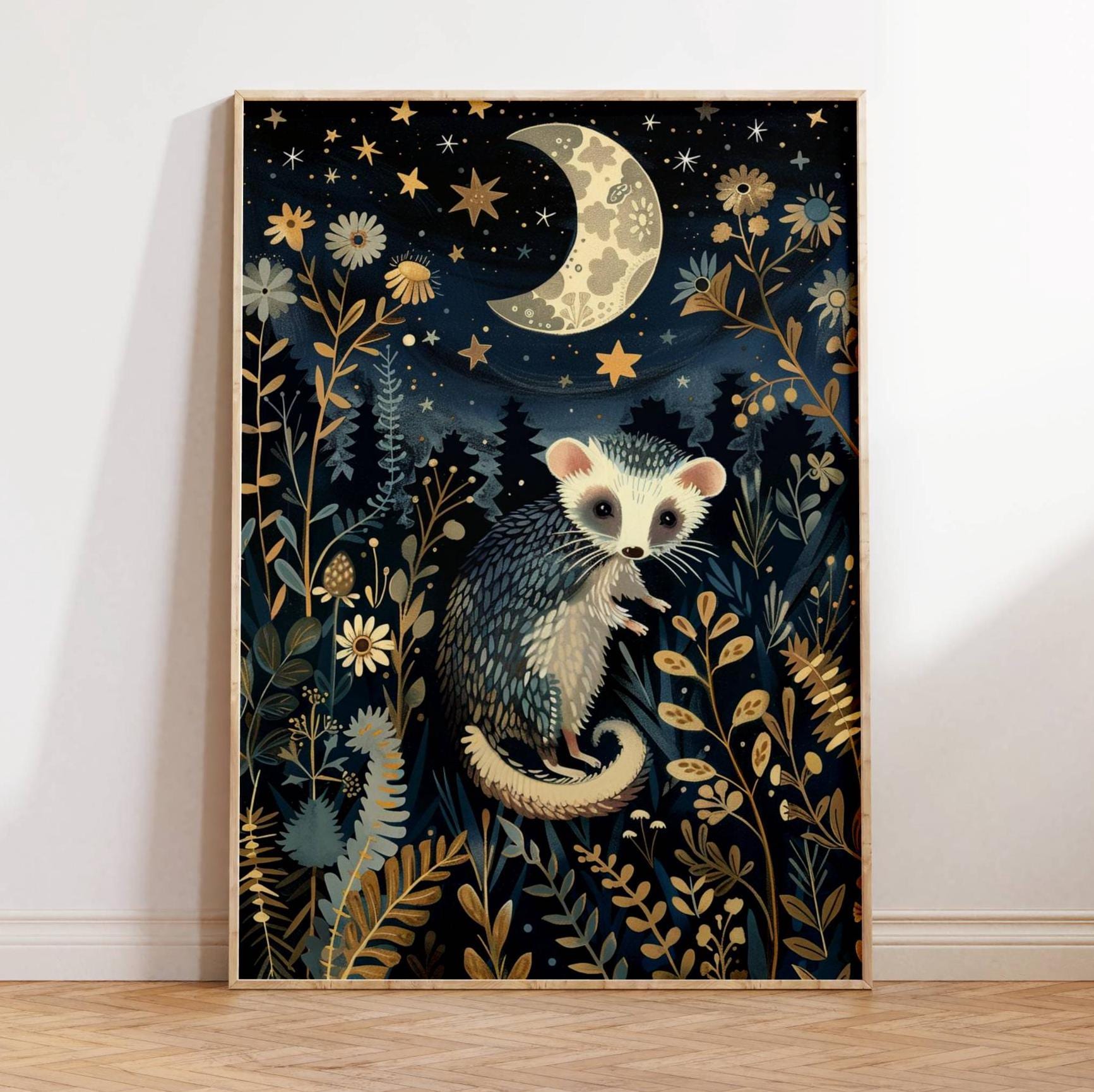 Woodland Nursery Prints, Possum Print, Woodland Nursery Decor, Opossum ...