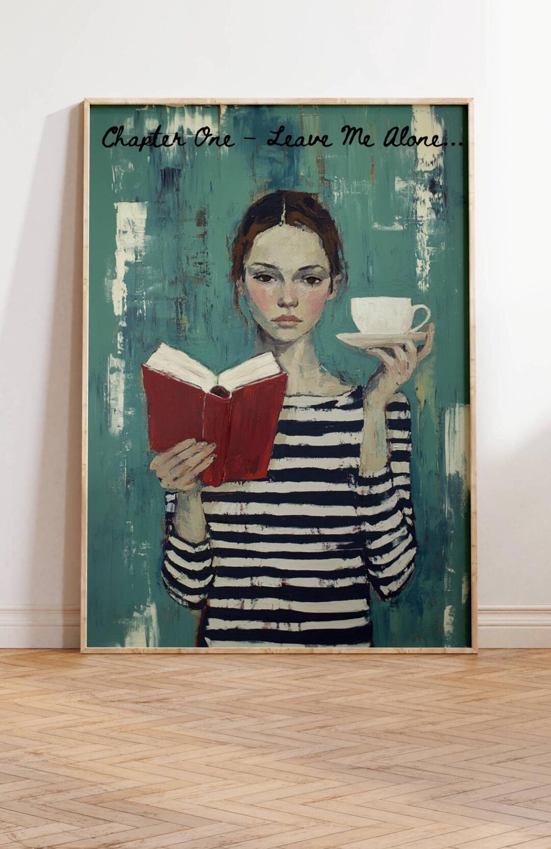 Bookish Decor, Girl Reading Books, Coffee Prints, Woman Reading Print ...
