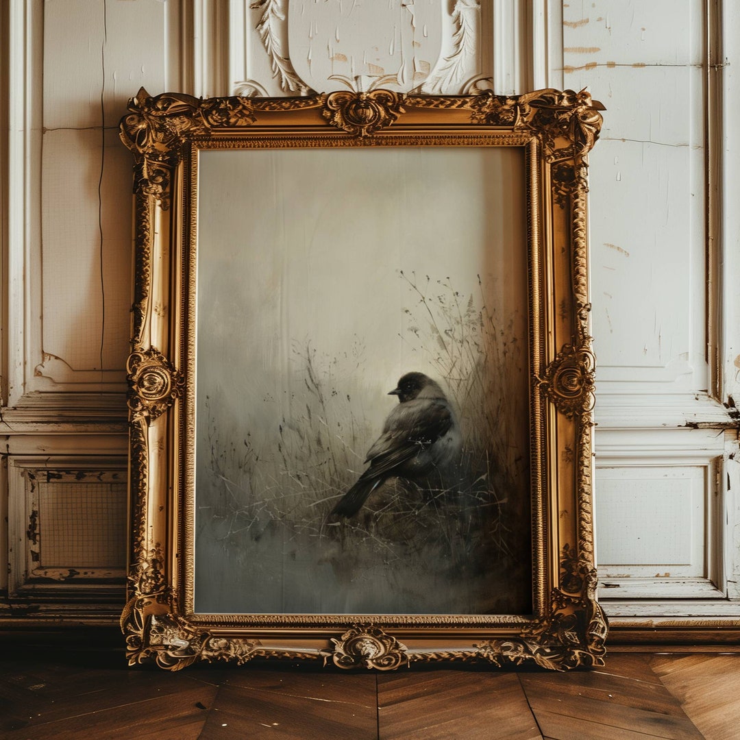 Moody Wall Art, Moody Bird Print, Vintage Bird Print, Bird Wall Art ...