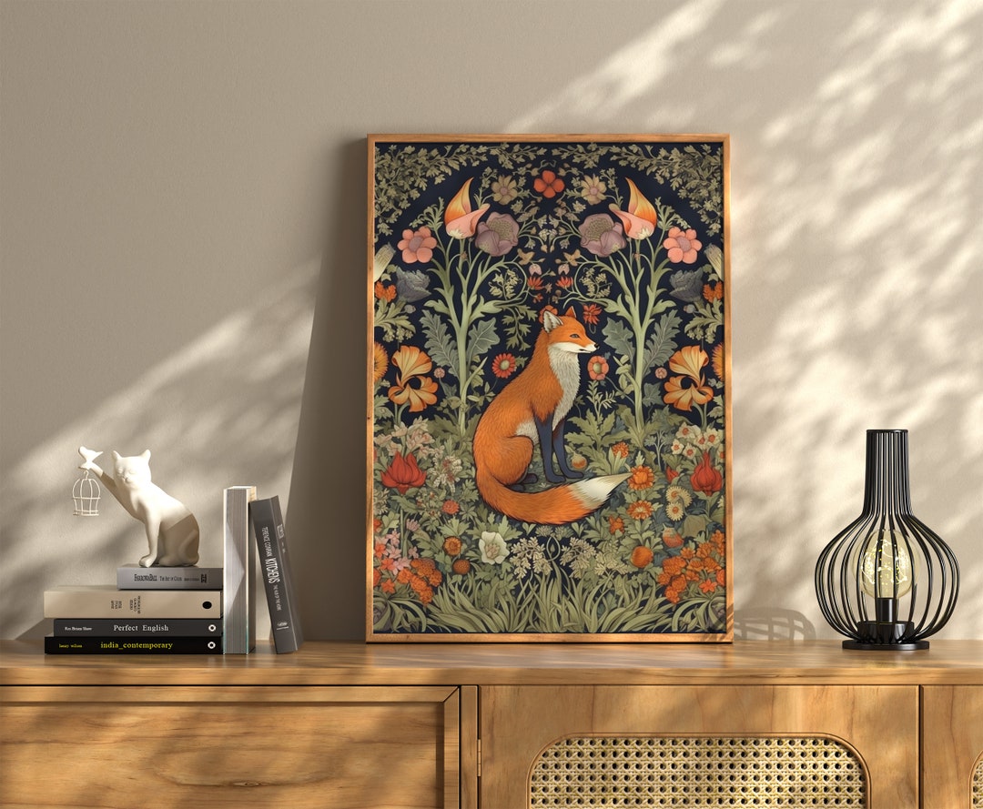 Fox Gifts, Vintage Fox Print, Fox Poster, Fox Wall Art, Fox Print ...