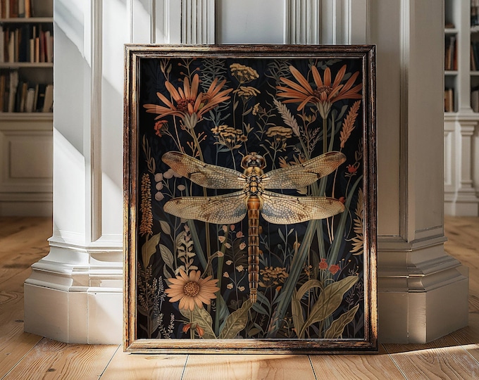 Dragonfly Wall Art, Dragonfly Print, Fall Prints, Fall Decor, William ...