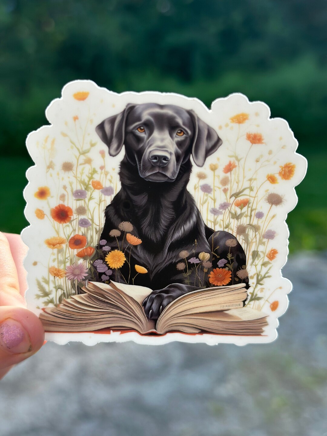 Cute Stickers, Black Lab, Bookish Stickers, Water Bottle Stickers, Book ...