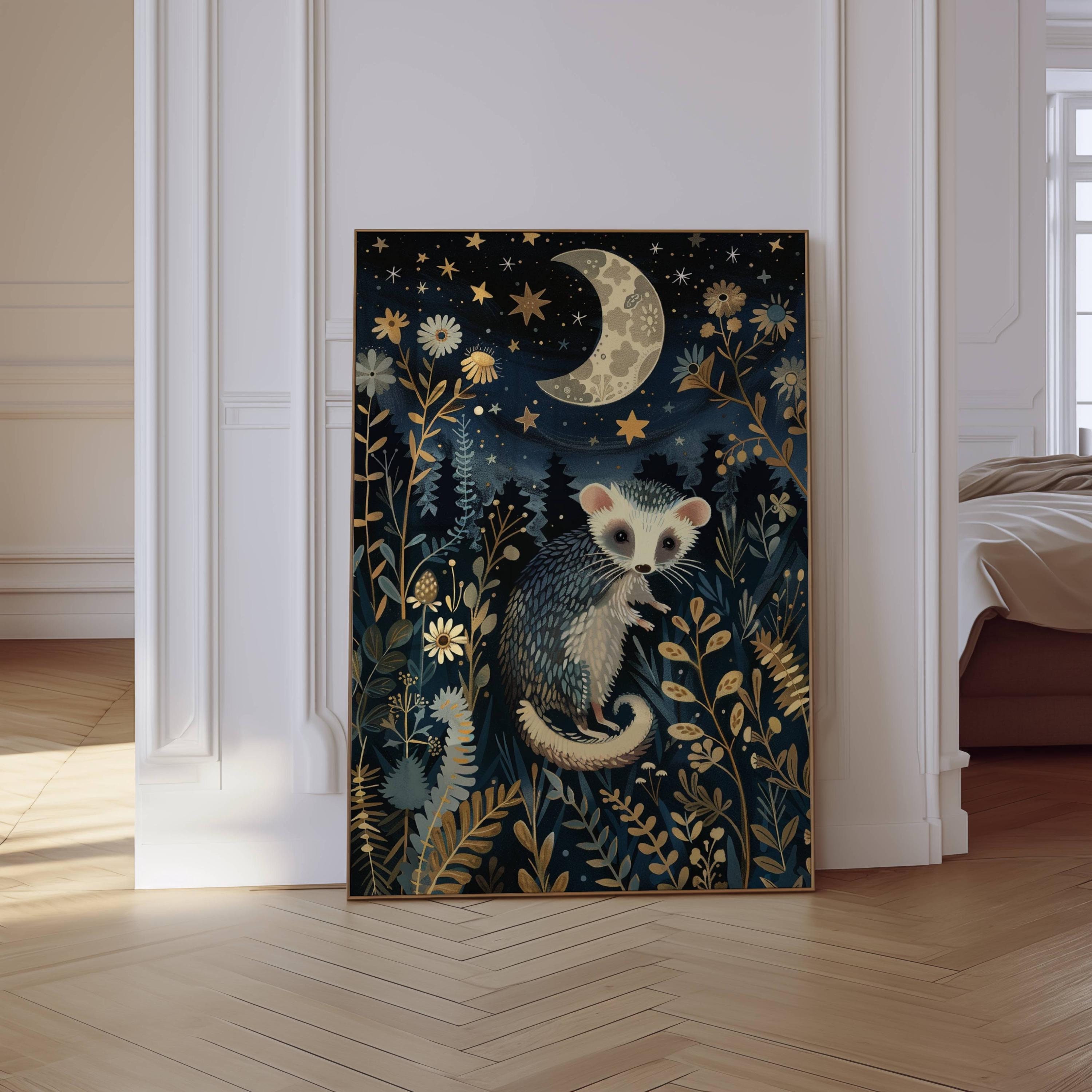 Woodland Nursery Prints, Possum Print, Woodland Nursery Decor, Opossum ...