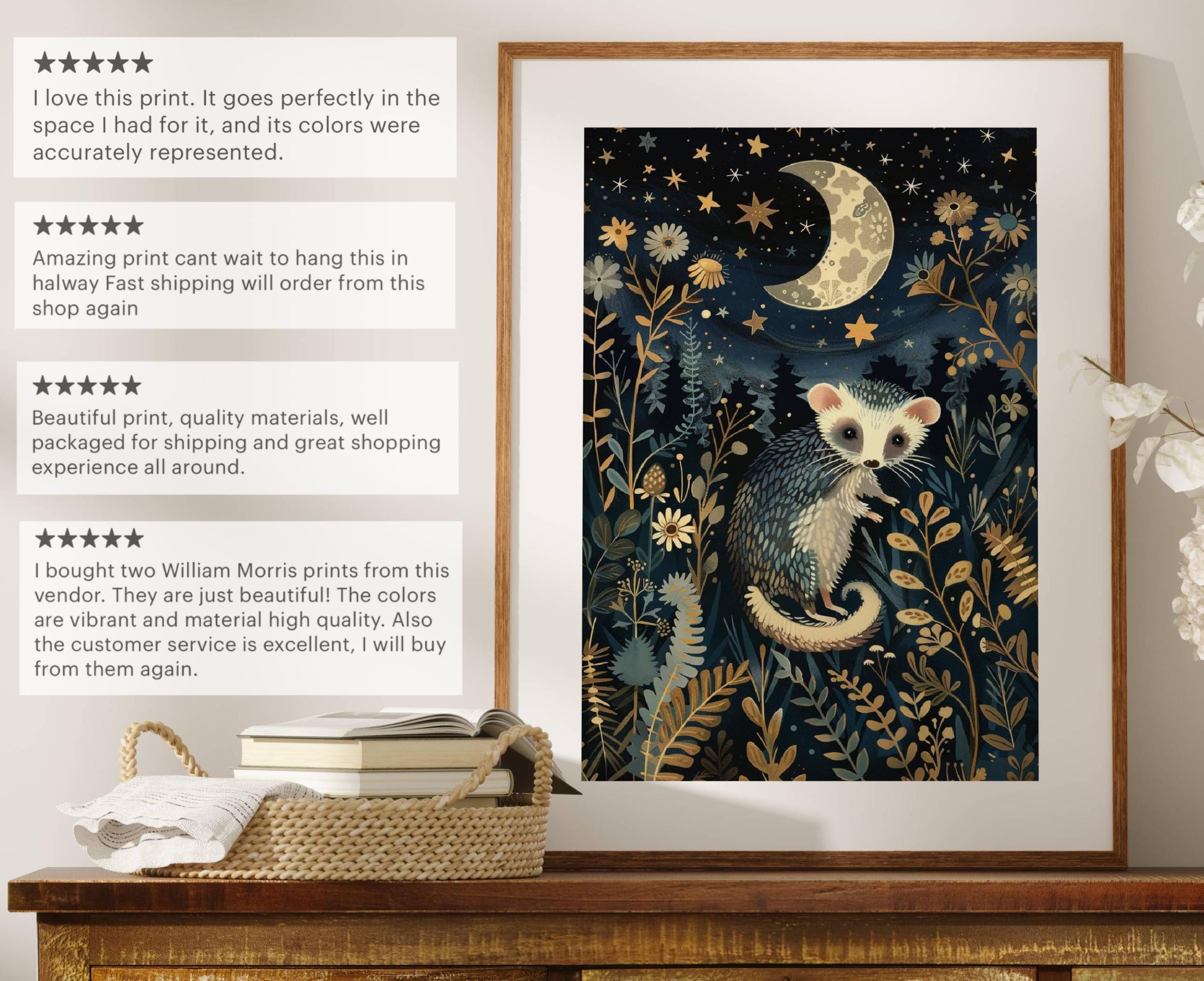 Woodland Nursery Prints, Possum Print, Woodland Nursery Decor, Opossum ...
