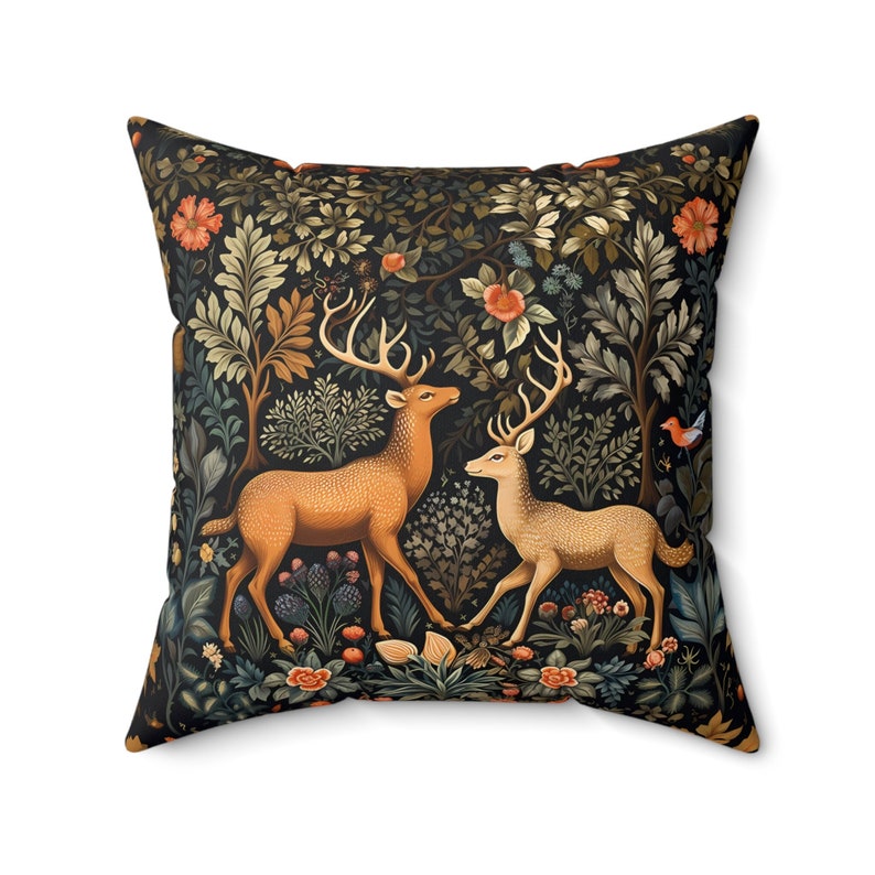 Deer Pillow, Deer Decor, Woodland Animals, William Morris, Animal Art ...