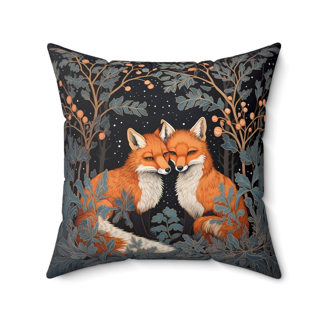 Fox Pillow, Foxes, Woodland Animals, Fox Decor, William Morris, Fox ...
