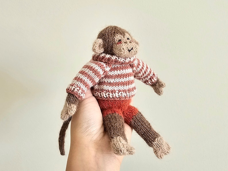 Dressed Monkey Toy Knitting Pattern PDF/ Baby Gift / Kids Soft Toy ...