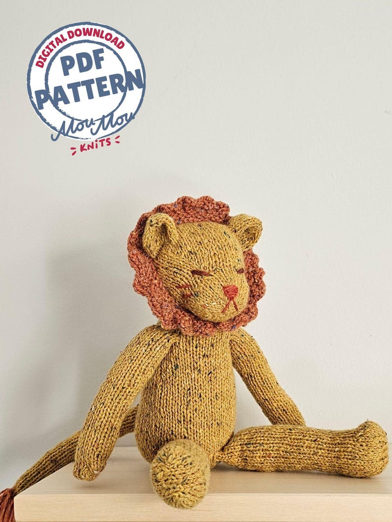 Lion Knitting Pattern PDF: Mochi Lion Doll - Etsy Canada