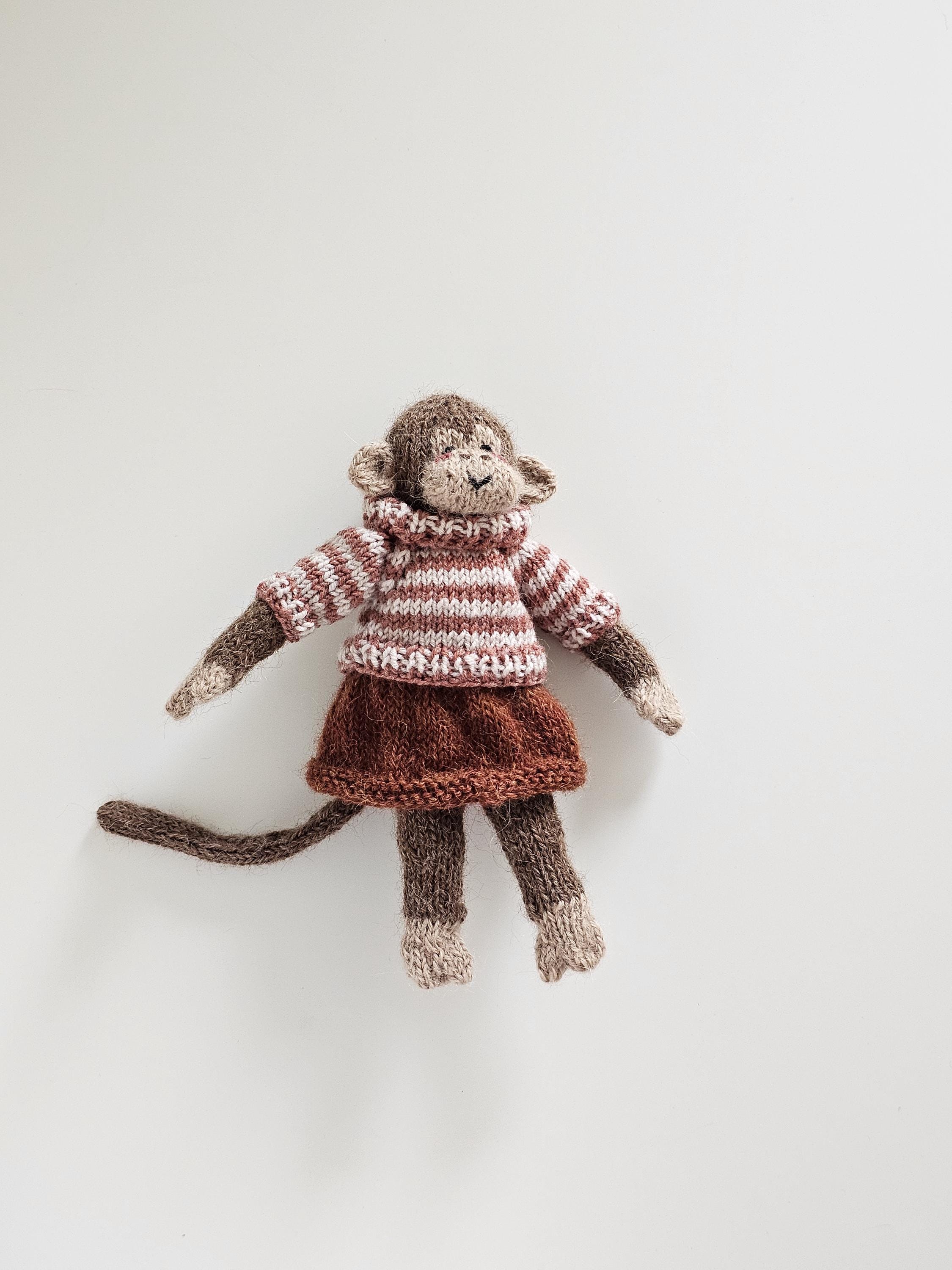 Dressed Monkey Toy Knitting Pattern PDF/ Baby Gift / Kids Soft Toy ...
