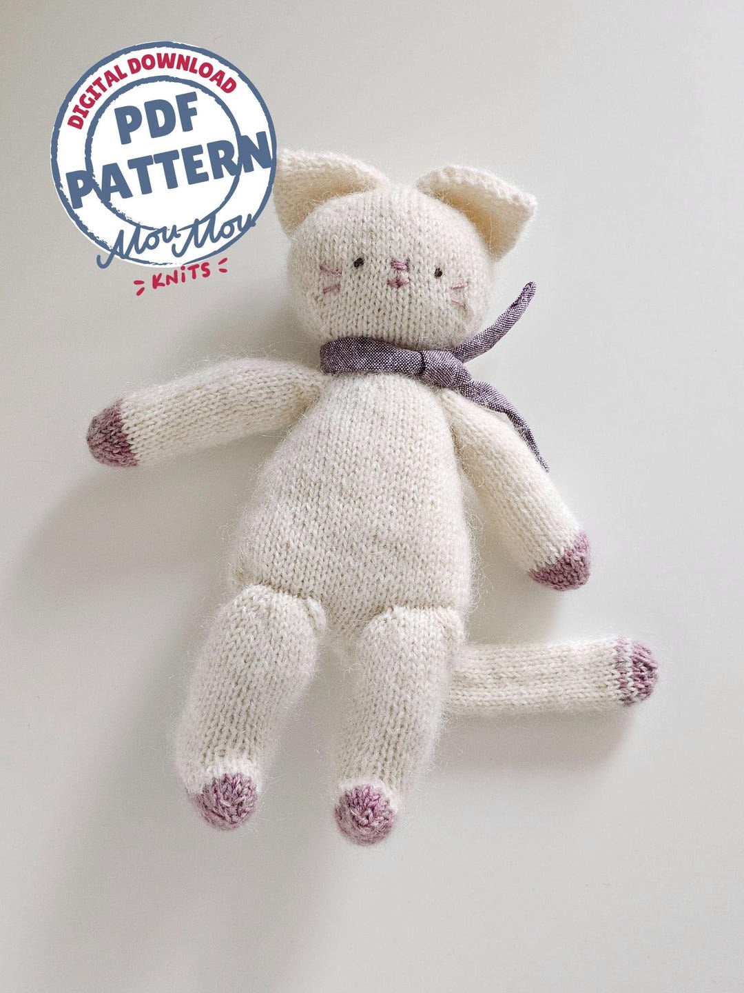Cat Toy Knitting Pattern PDF/ Cute DIY Soft Plushie / Kids Soft Toy ...