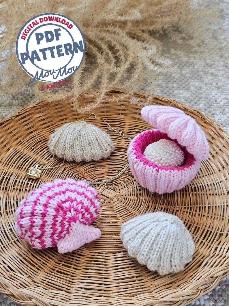 Seashell Knitting Pattern PDF/ Kids Soft Toy / Home Decor / Jewelry ...