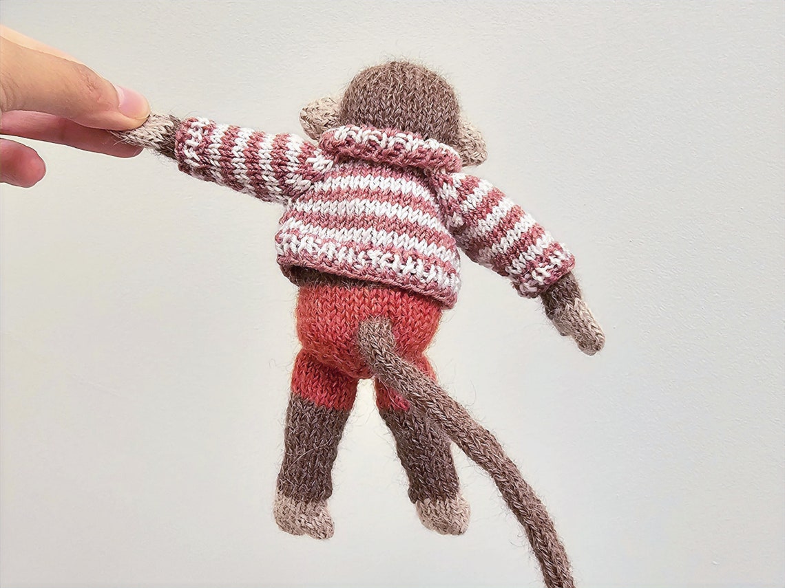 Dressed Monkey Toy Knitting Pattern PDF/ Baby Gift / Kids Soft Toy ...