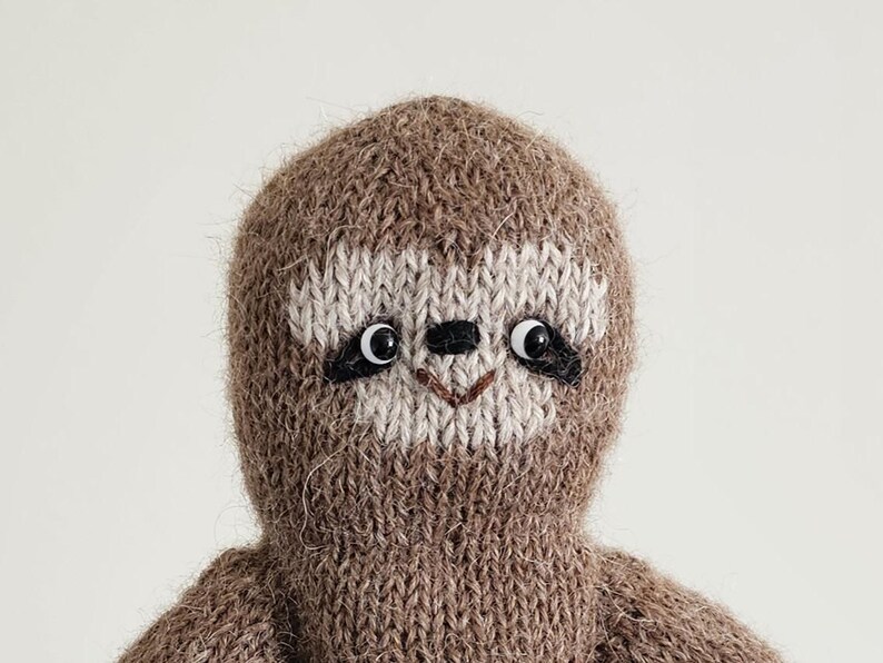 Sloth Knitting Pattern PDF: Mr. Slothy Plushie With Fair Isle Sweater ...