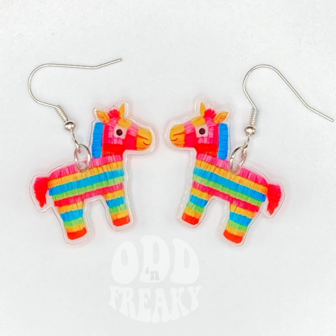 Adorable Little Resin Pinata Pony Earrings Are Perfect for Festivals ...
