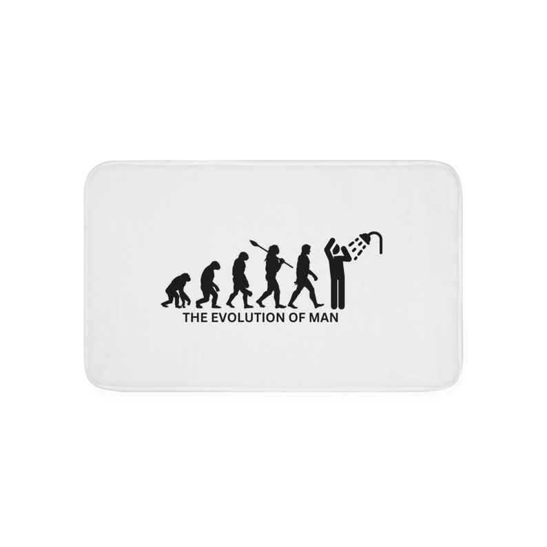 The Evolution of Man Memory Foam Bath Mat - Etsy