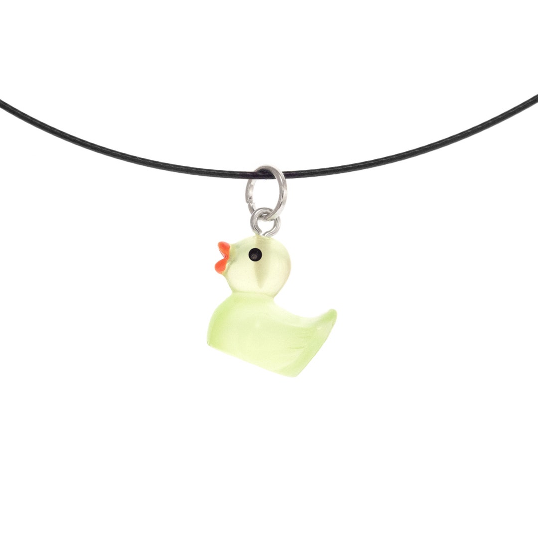 Women Cute Necklace With Rubber Duck. Nice Pretty Friendship Duckie Necklace. Cute Pendant for ...