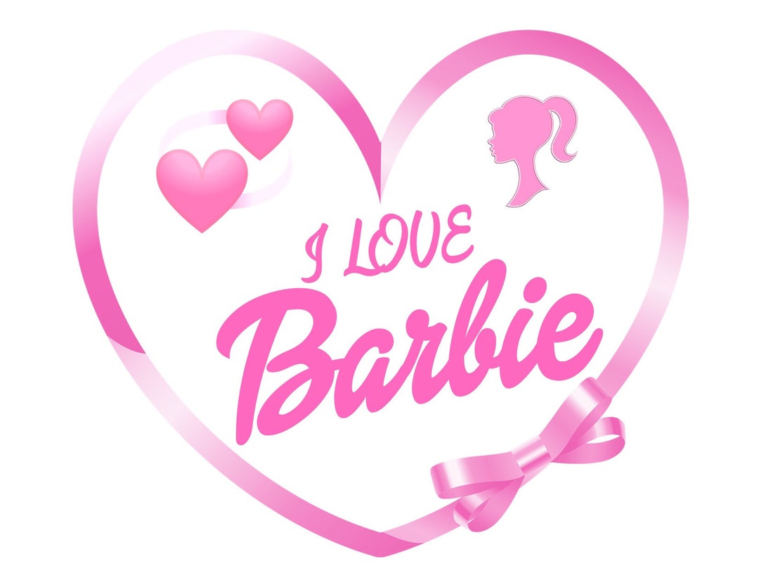 I Love Barbie Birthday Girl Doll Barbie Heart T Shirt Etsy