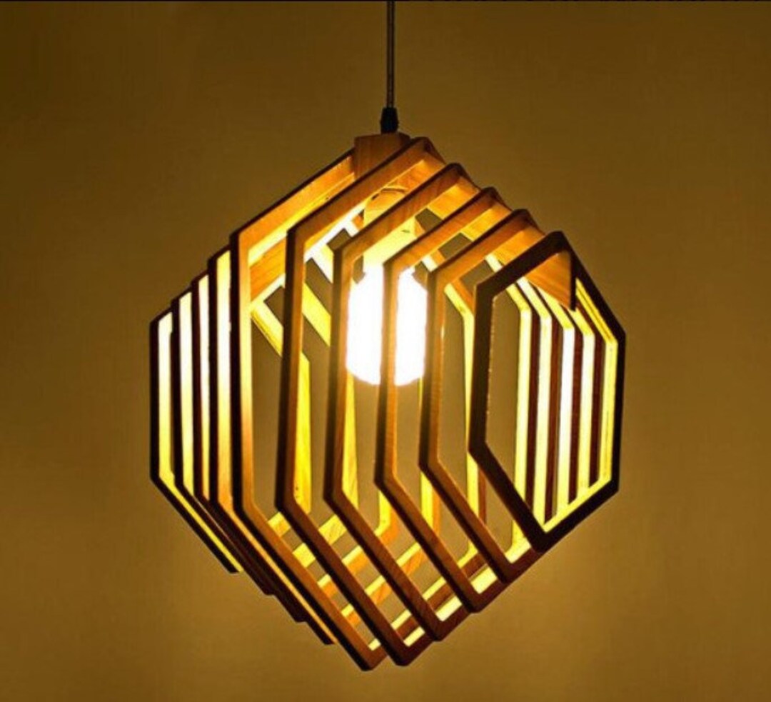 Pendant Hanglamp Model Puzzle 3D File Vector Cnc 3D Puzzle File Laser ...