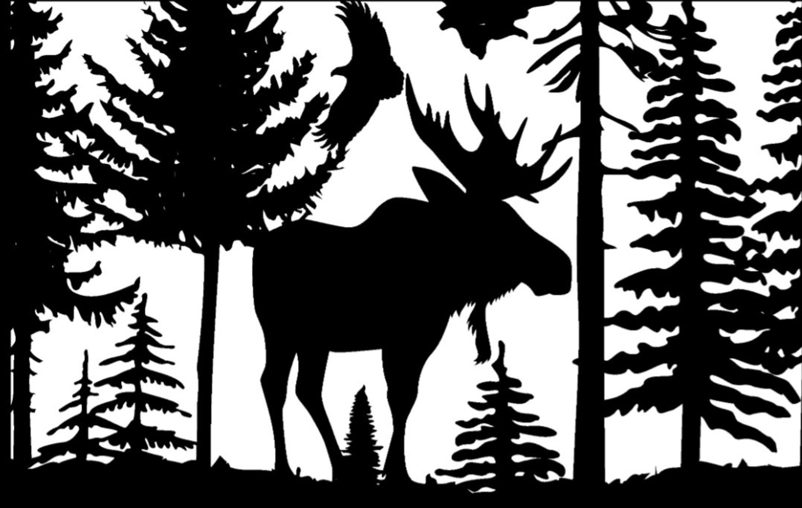 Moose-eagle-plasma-art 24-x-36 3D Template Dxf Vector Cut File Instant ...