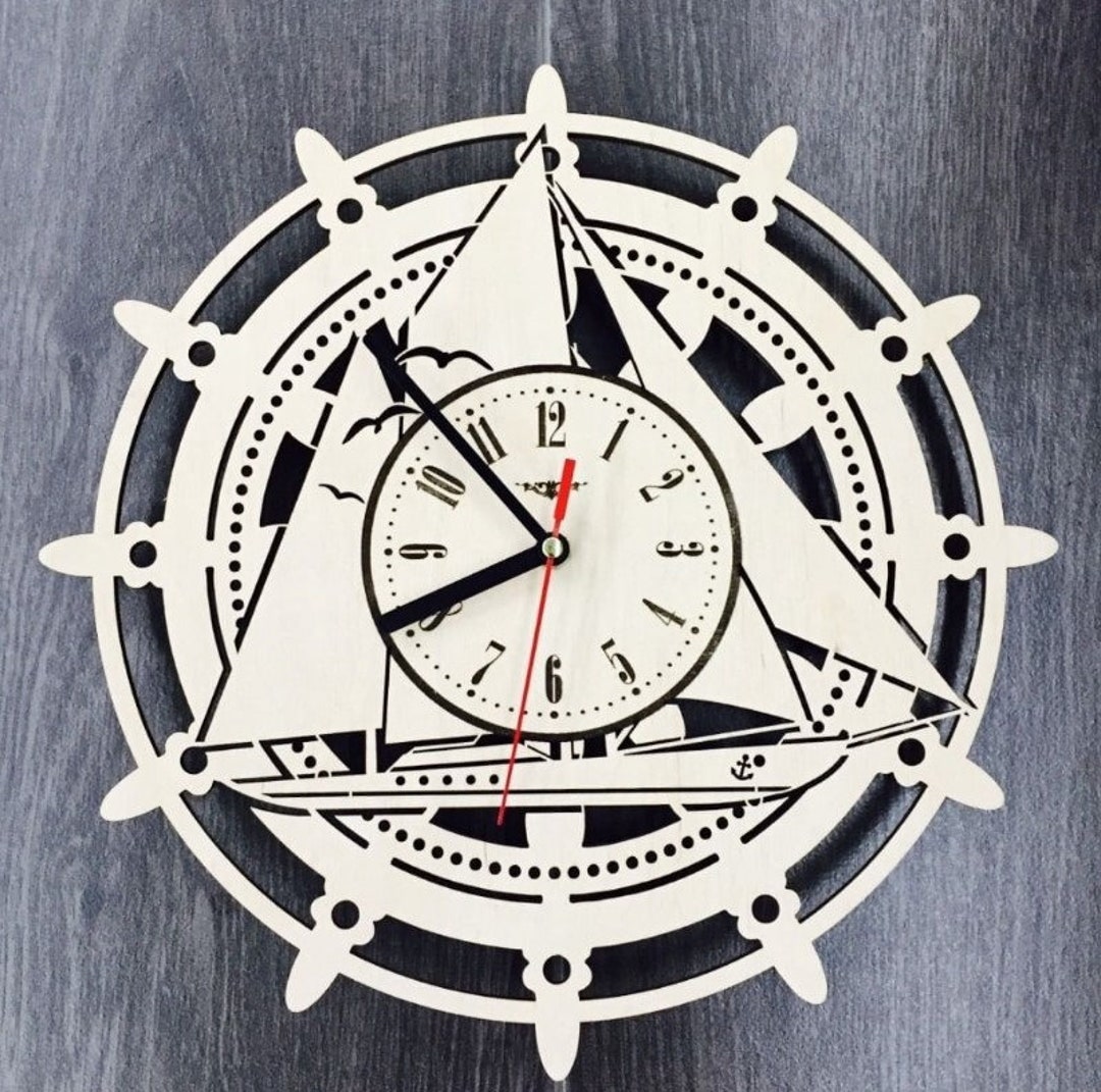 Ships- Wheel Wooden Nautical- Wall Clock 3D Model Ppuzzle File Wooden ...