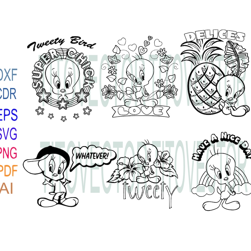 Tweety Bird Svg - Etsy