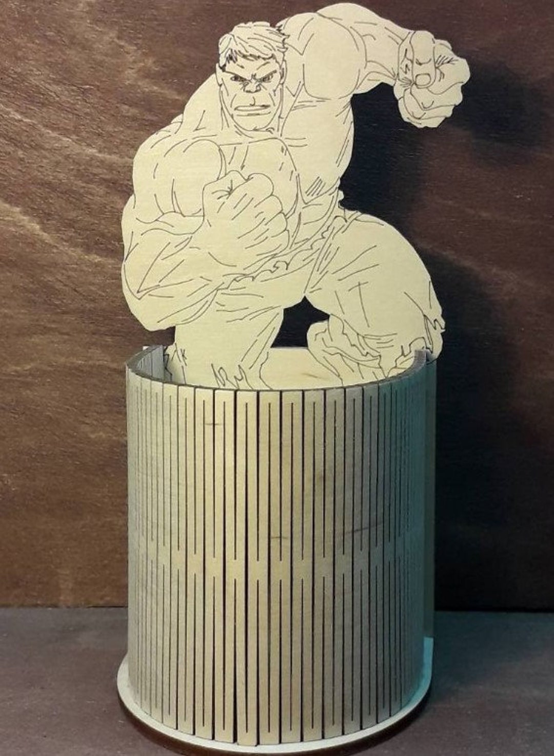 Hulk- Pencil Holder Hulk Gift Desk Organizer 3D Model Puzzle File Cdr ...