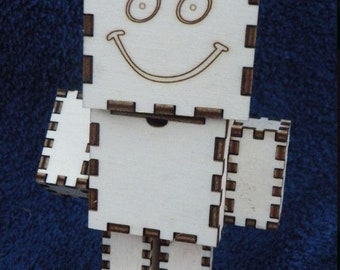 Laser Cut Wooden Robot 3d Puzzle Cdr Dxf Svg File - Etsy