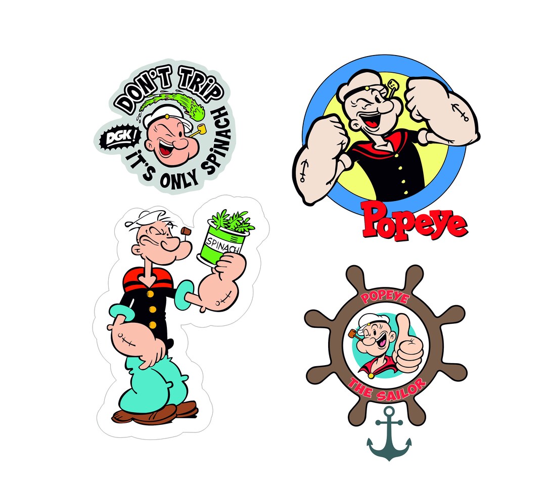 Popeye Svg Cut File Popeye Svg Png Ai Pdf Eps Svg Vector Instant ...