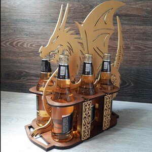 Dragon- Beer 3D Model Puzzle Tray and Drink Holder Svg Dxf File 3D ...