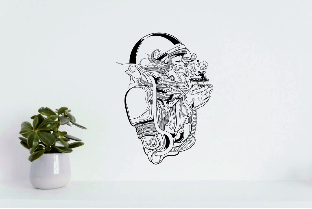 3D Space Cafe Vector Cut File Svg Cdr Dxf File Cut File Stencil Art ...