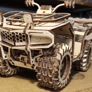 Atv- Quad- Bike- 3D Model 3D Puzzle Atv Quad Bike Svg Cdr Dxf Vector ...