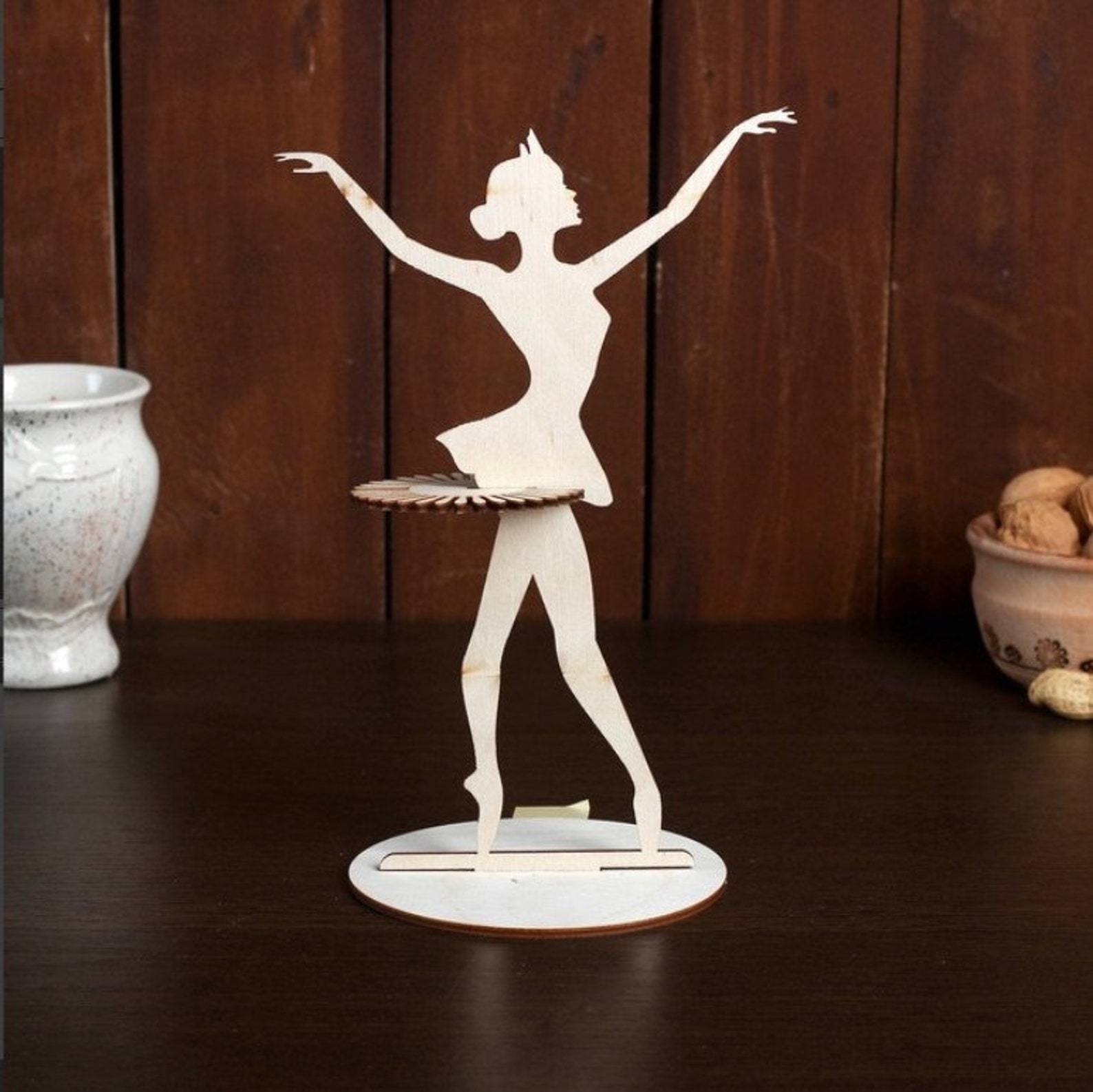 3D Model Dancing-girl-holder Puzzle File 3D Cdr Dxf Vector Cnc - Etsy