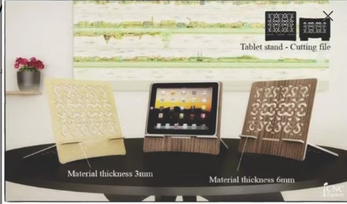 Tablet Stand 3d Model Puzzle File Svg Cdr Dxf Vector Cnc Files Instant ...