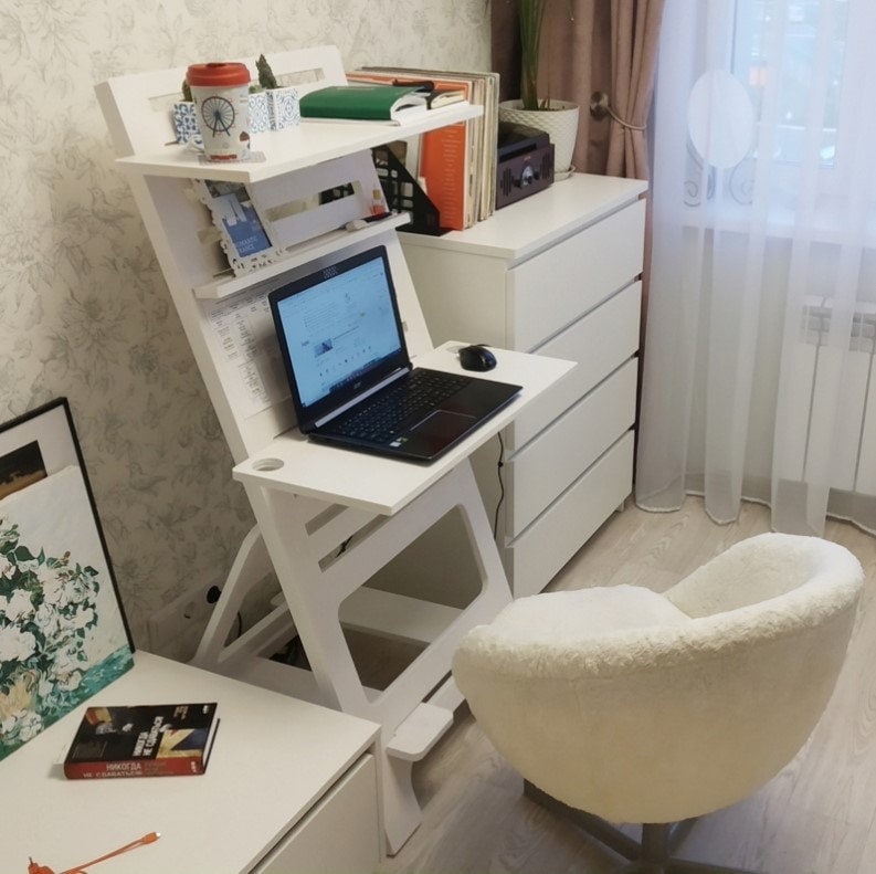 Laser Cut Folding Computer Desk Home Office Desk 3D Model - Etsy