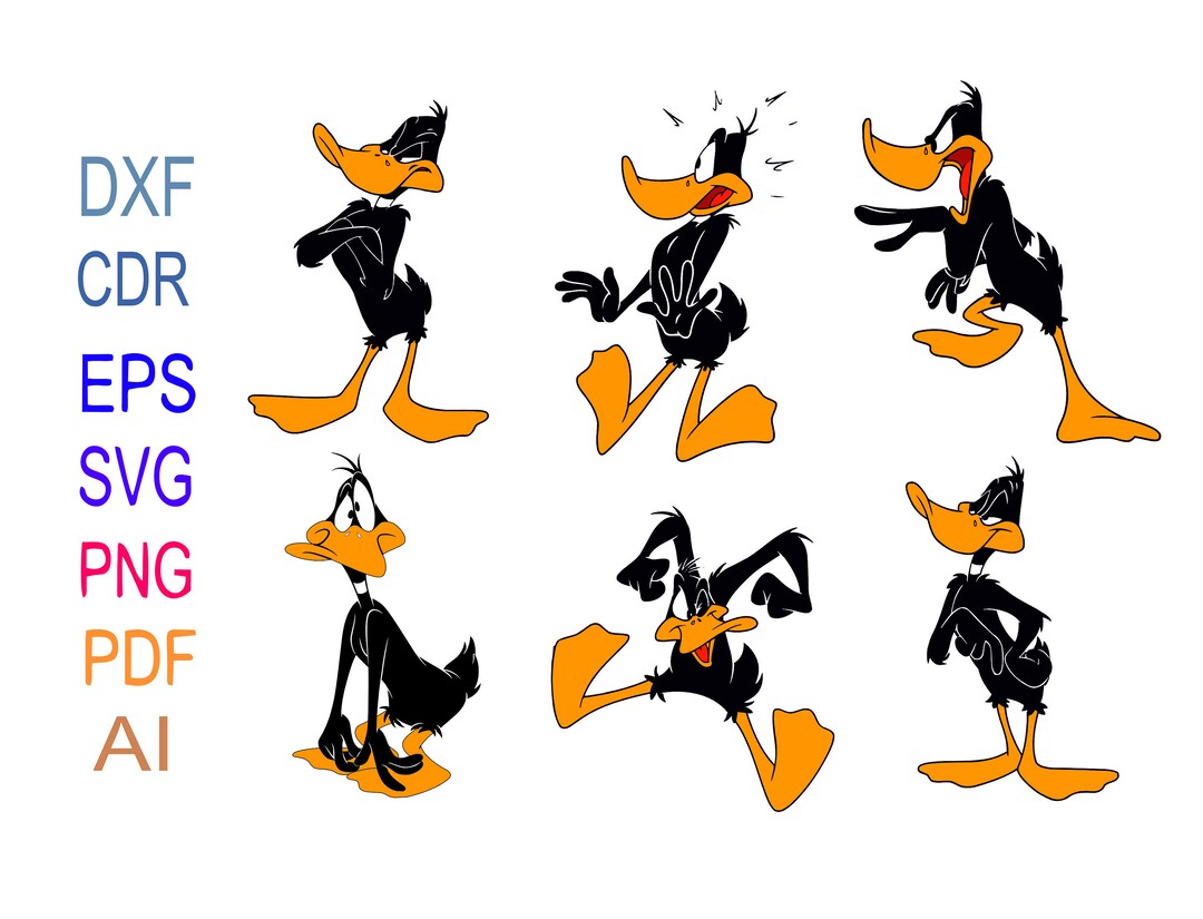 Daffy Duck Svg Cut File Daffy Duck Bundle Vector Cricut Silhouette Cut ...