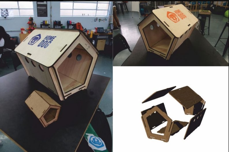 Cut Dog House DXF File Template CDR Dxf Wooden Vector Cut - Etsy