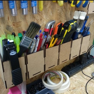 Workshop Tool Storage Rack Organizer 3D Model Puzzle File 3D Svg Dxf ...