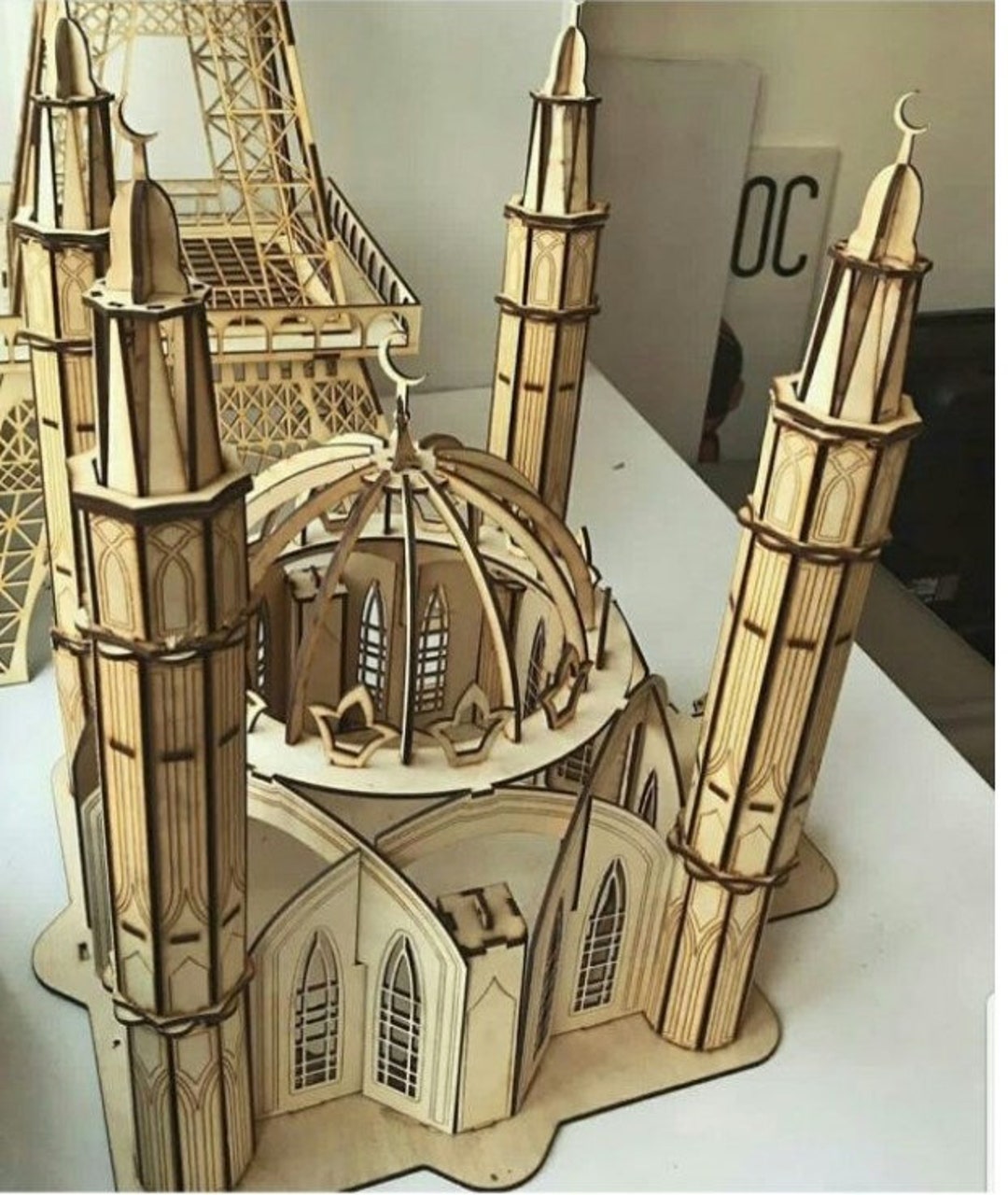 Laser Cut Wooden Puzzle -mosque- Design 3D Model CDR DXF Vector Instant ...