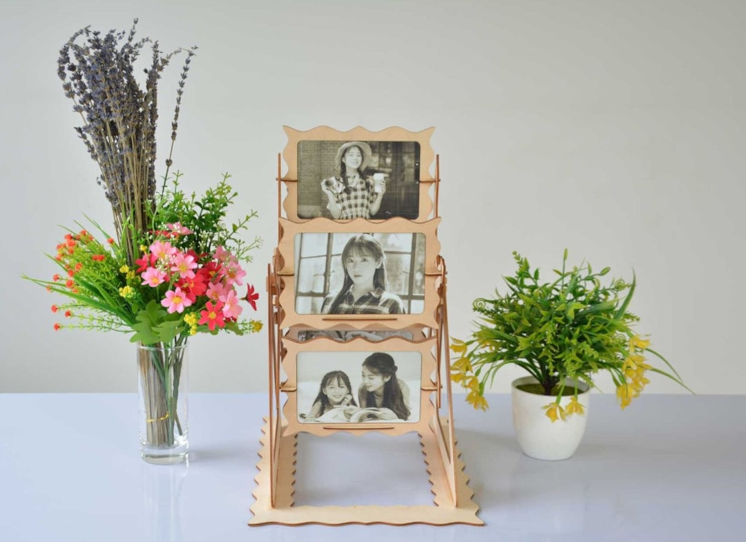 Rotating Ferris Wheel Photo Frame DXF File 3D Model Puzzle File Cdr Dxf ...