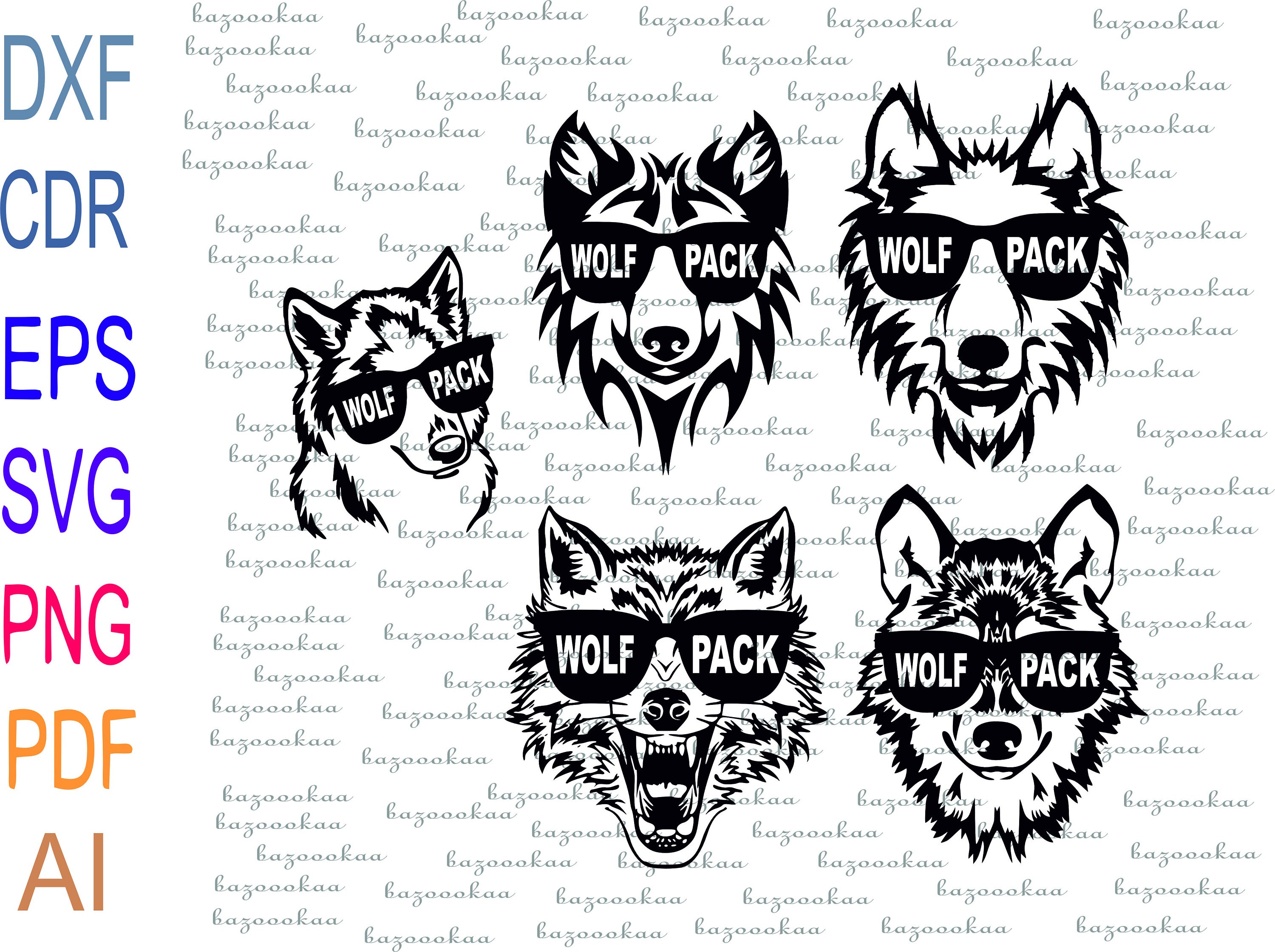 Wolf Svg Png Vector File Digital Wolf Pack Svg Bundle File - Etsy Australia