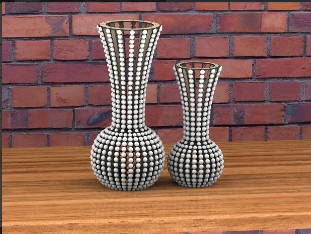 Artcam Cnc Router Vectors 3d Vase Decoration-woodworking Dxf Vector ...