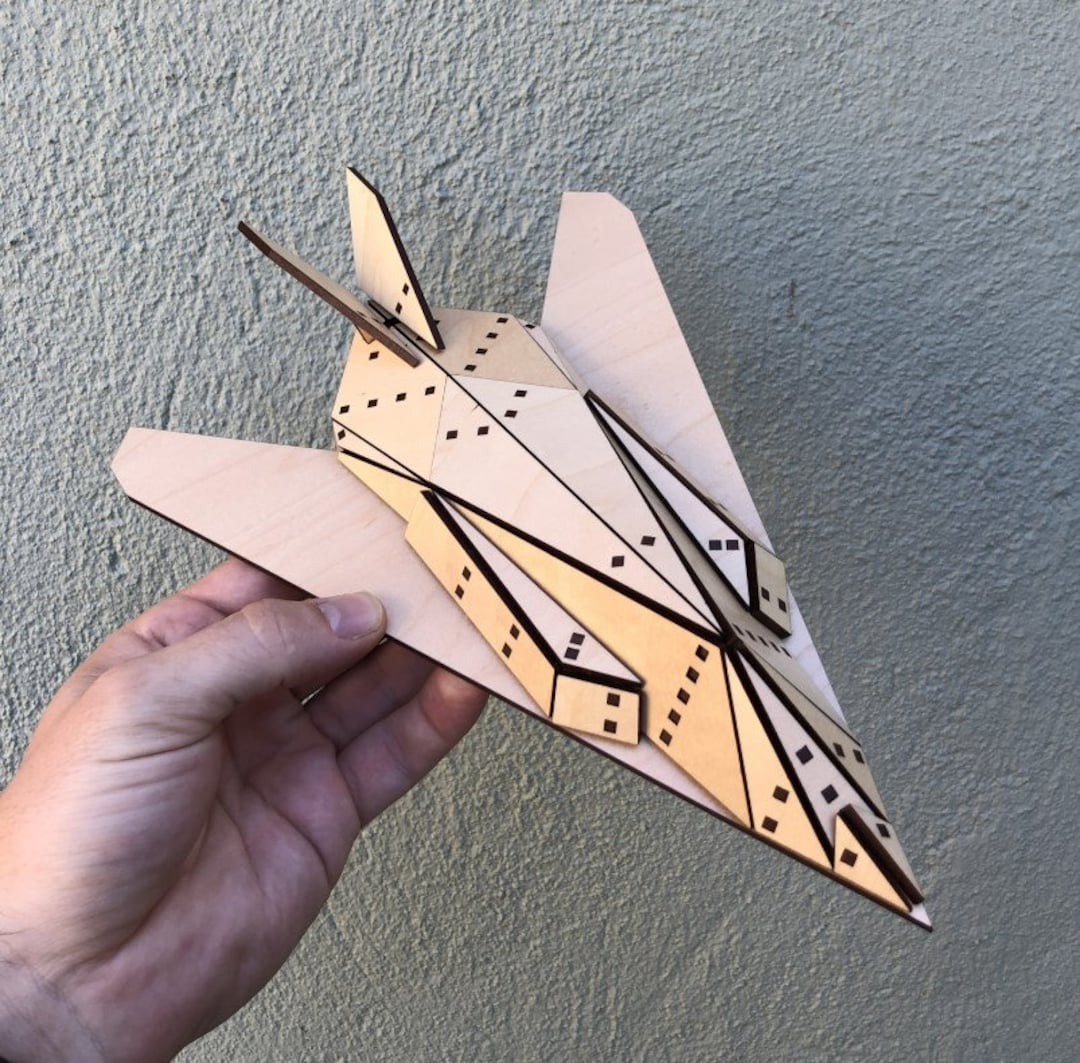 Lockheed F-117- Nighthawk- 3D Puzzle SVG 3D Model Puzzle File 3D Svg ...