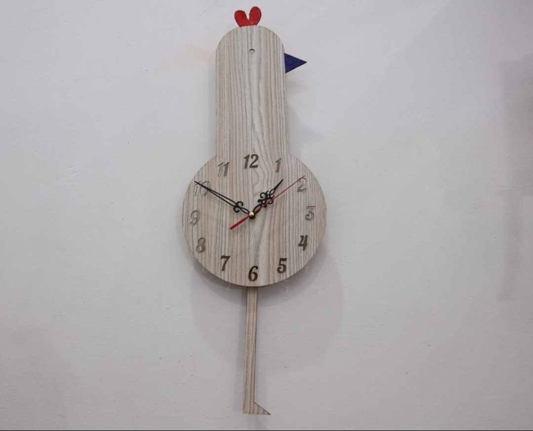 Duck Wall Clock Wall Clock Kids Room Decor 3D Model Puzzle Laser Cut ...
