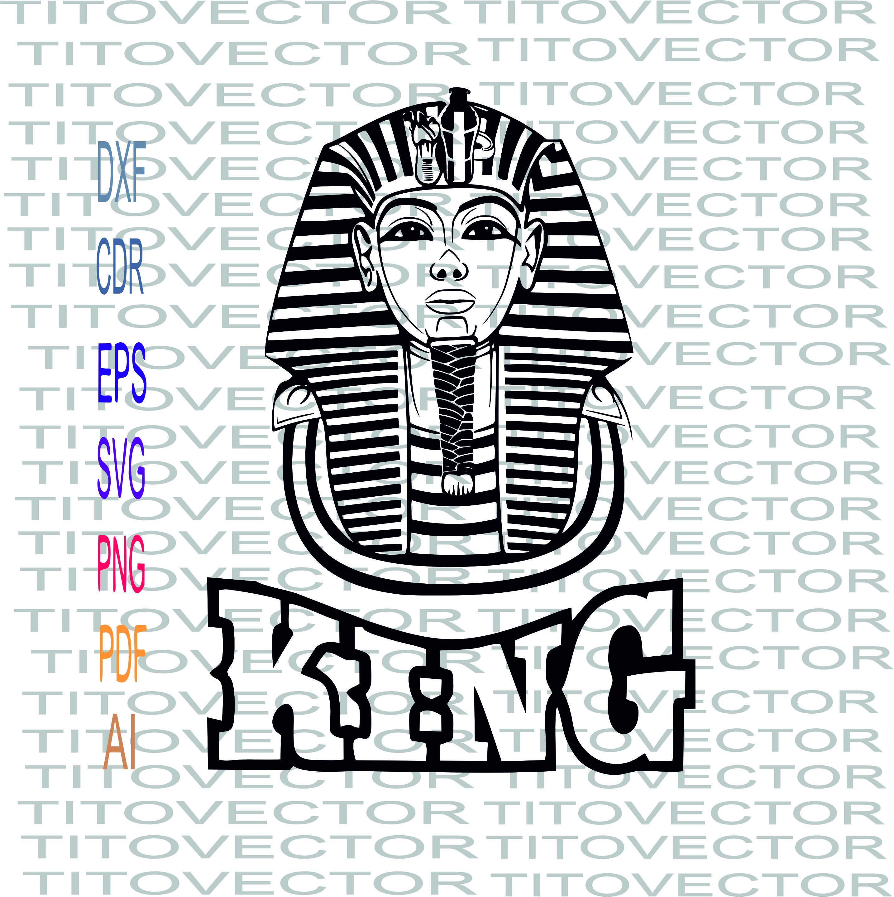 King Tut Mask Drawing