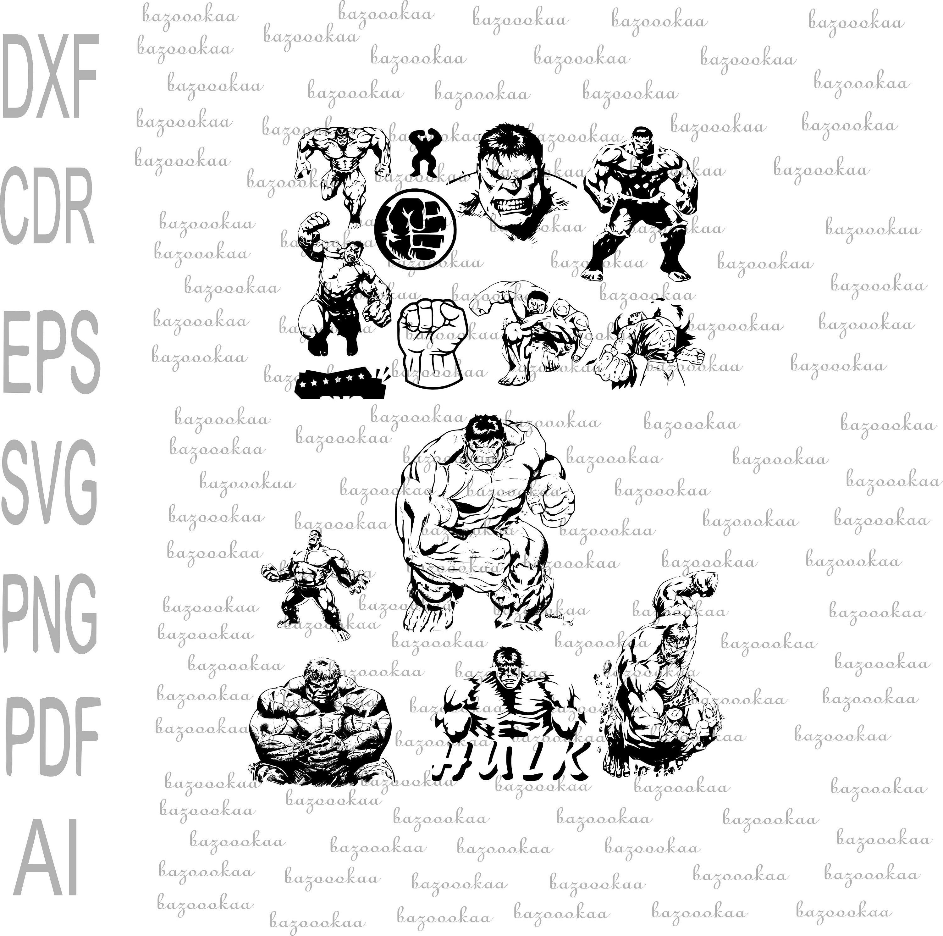 Hulk Svg Cut File Bundle Hulk Svg Png Vector Cricut Digital - Etsy ...