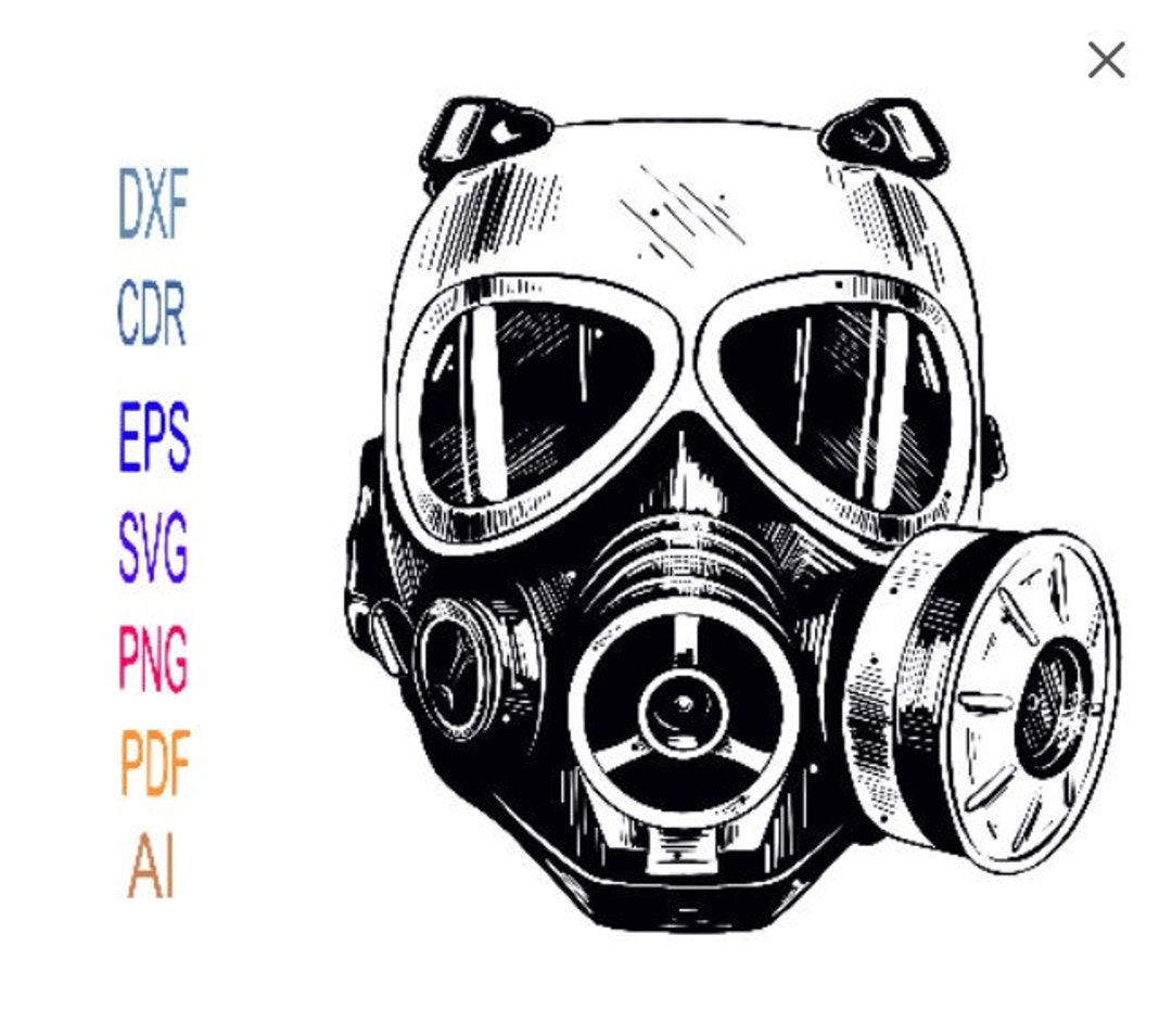 Gas- Mask -svg Cut File Gas- Mask- Png Vector File Ai Pdf Png Eps Svg ...