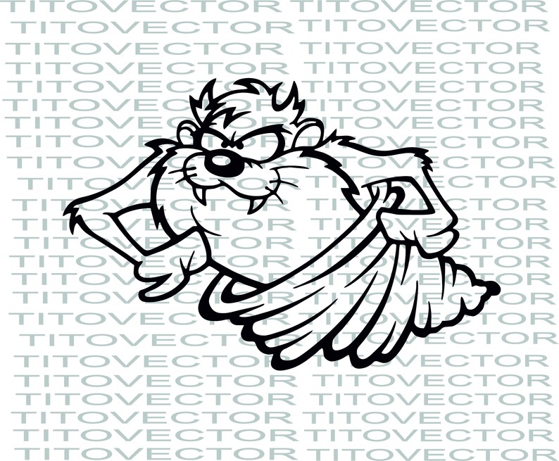 Taz Svg Png Ai Eps Pdf Vector Digital File Cut for T Shirt - Etsy