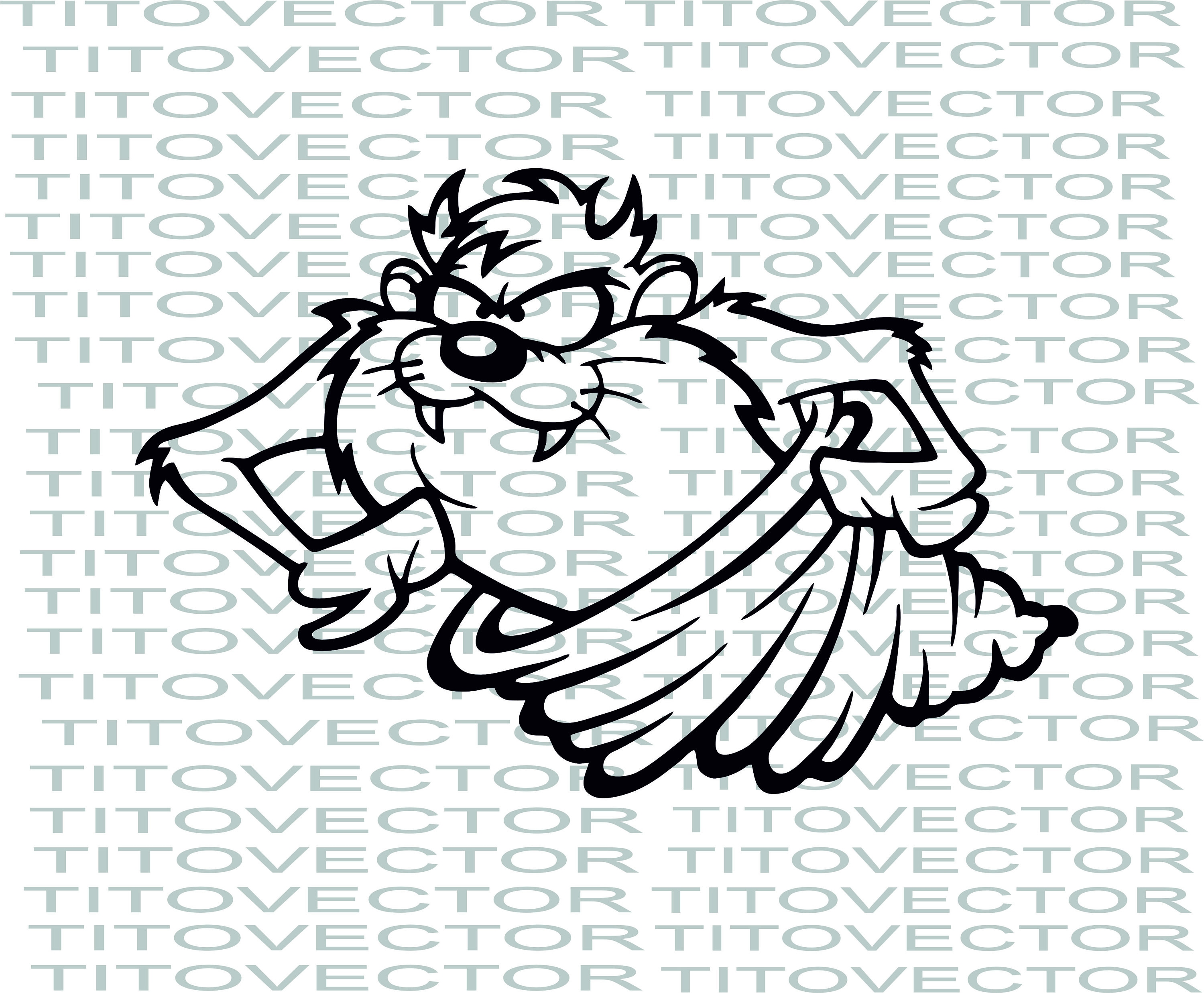 Taz Svg Png Ai Eps Pdf Vector Digital File Cut for T Shirt - Etsy