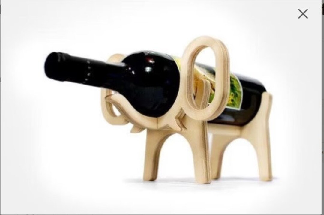 E-lephant Wine Bottle Holder 3D Model Puzzle File Svg Cdr Dxf Vector ...