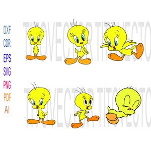 Tweety Bird SVG Cut Files Bundle (digital Download) - Etsy